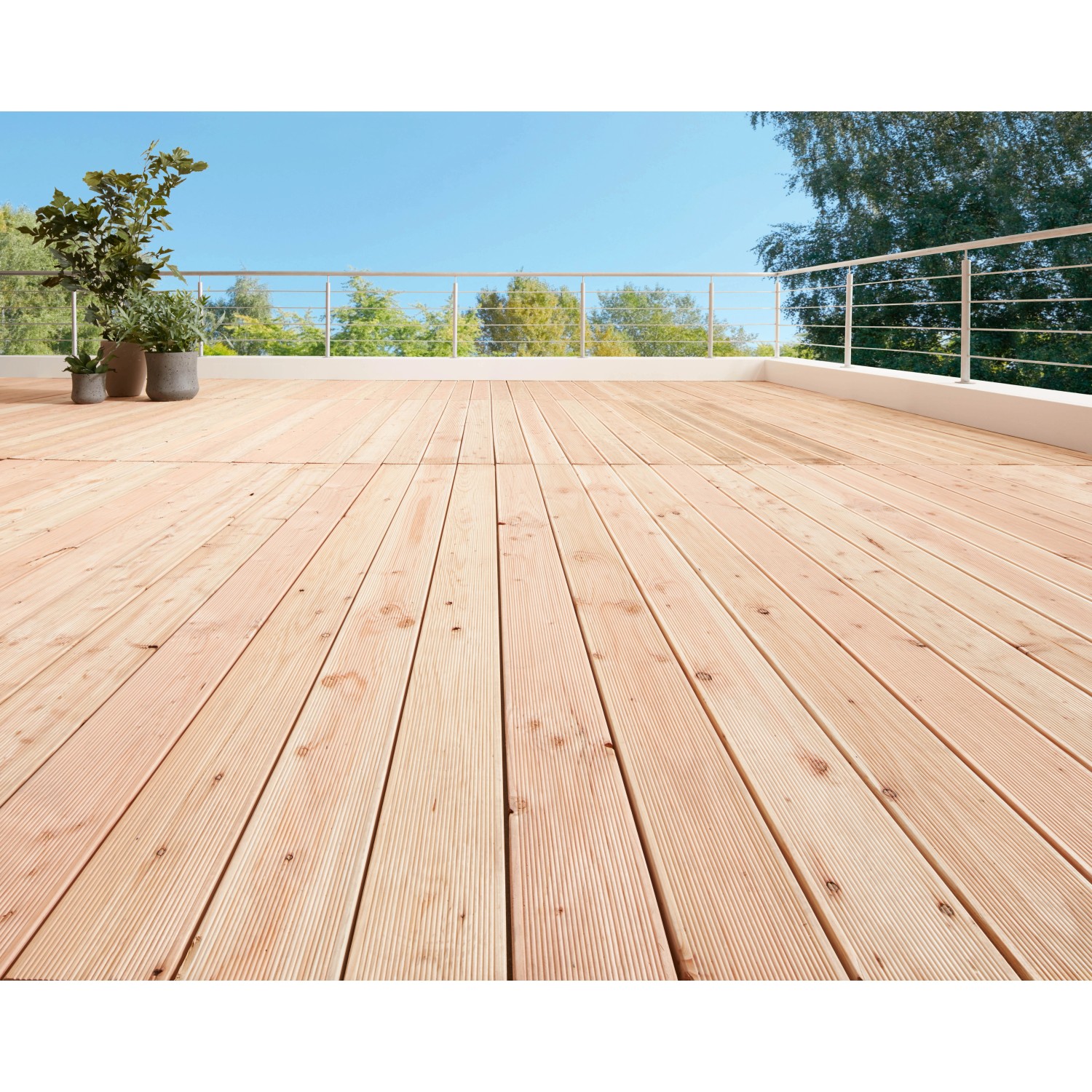 Bodendiele Douglasie mit Anti-Rutsch-Nutung 14,5 x 300 cm / Stärke 28 ...