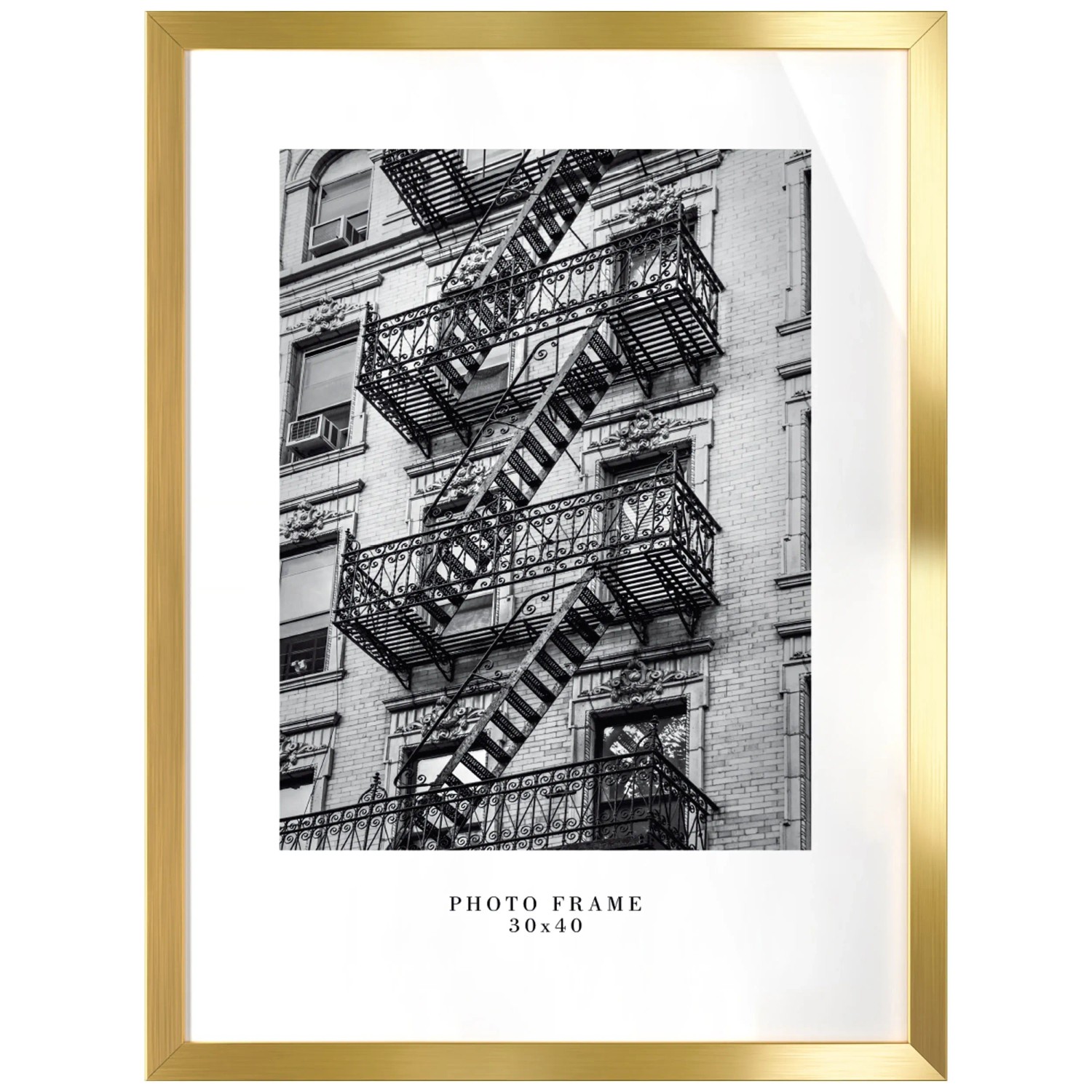 Styler Bilderrahmen Floryda Holz Gold 21 x 30 cm