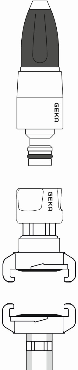Geka® plus Stecksystem Übergangsstück mit Klaue und Steckbuchse Chrom ...