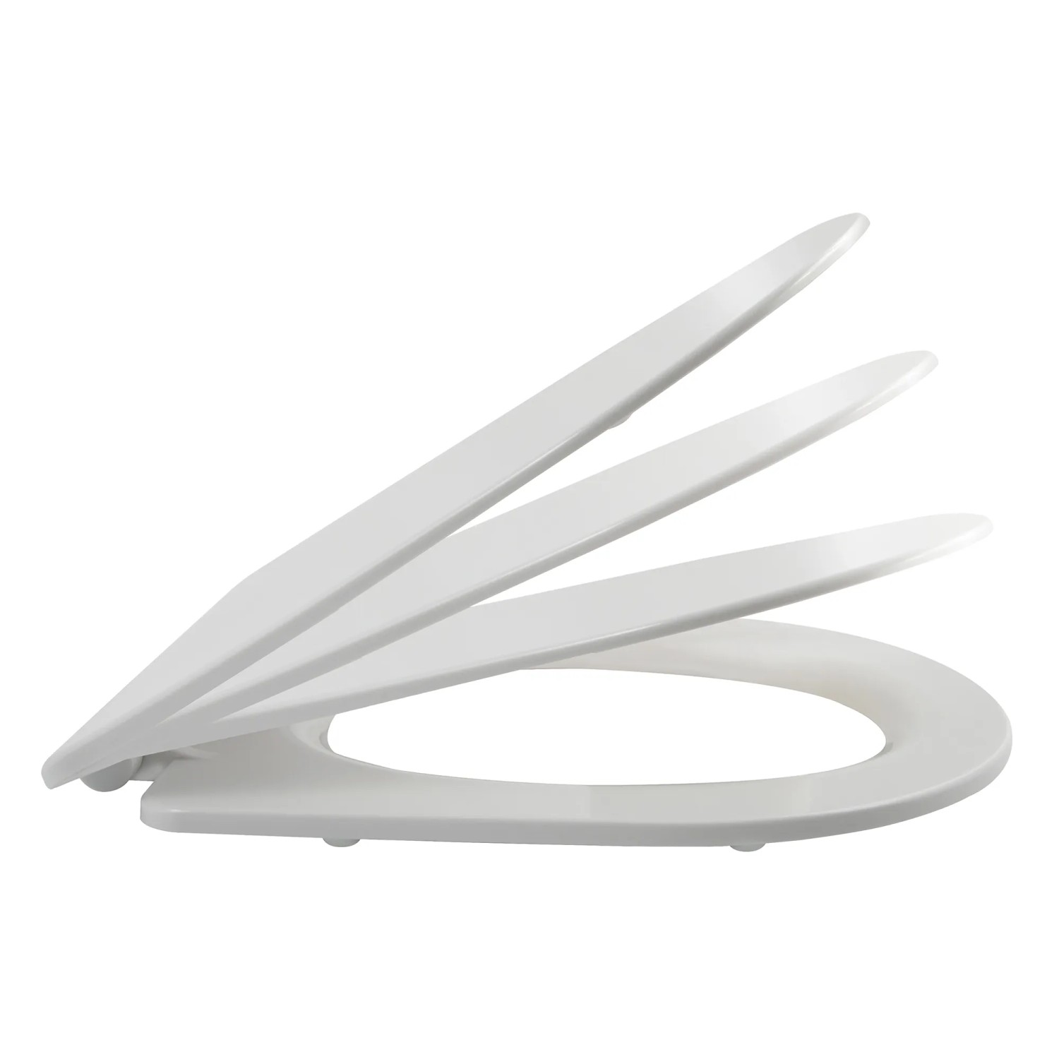 MSV Siège WC Slim Duroplast Blanc (HxlxP) 45,5 x 37 x 5 cm