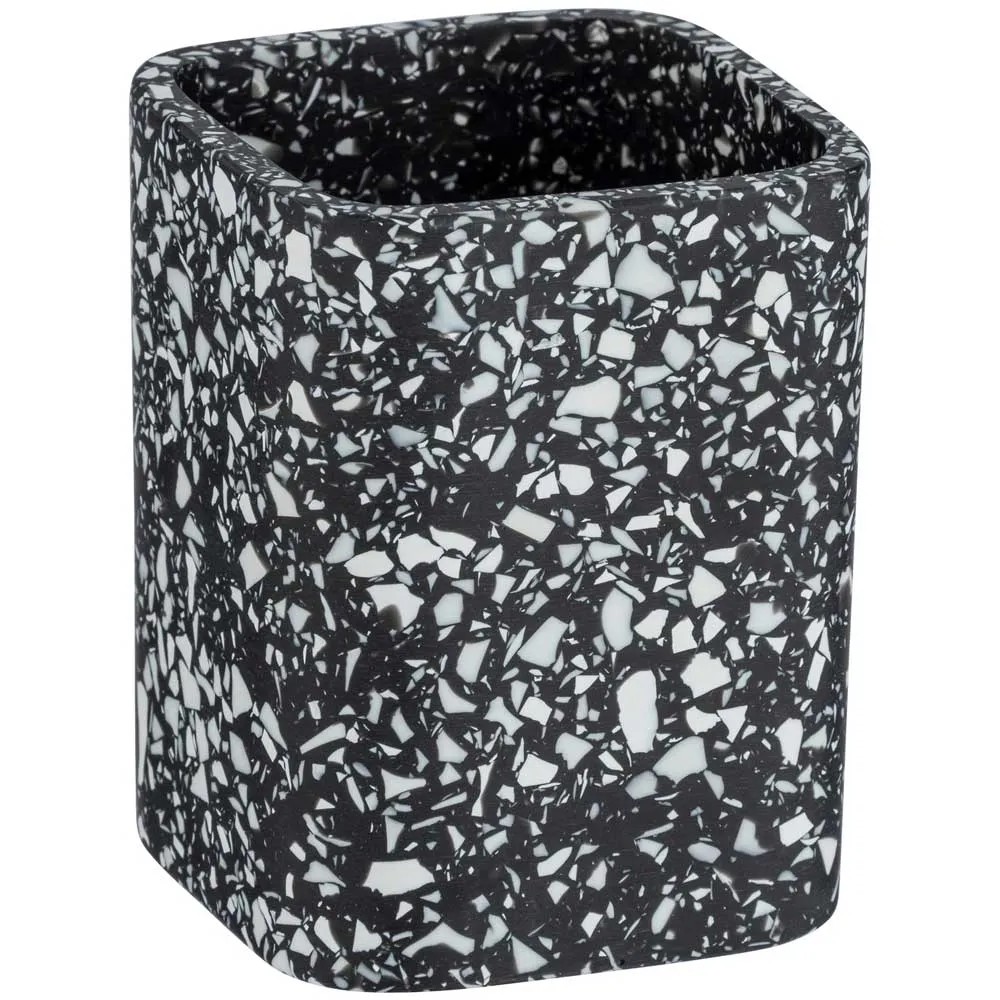 Wenko Zahnputzbecher Terrazzo Polyresin Schwarz kaufen bei OBI