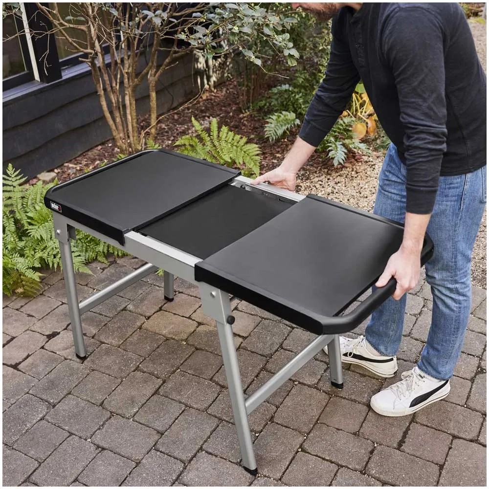 Weber Grilltisch ausziehbar und klappbar Schwarz 43 - 56 cm kaufen bei OBI