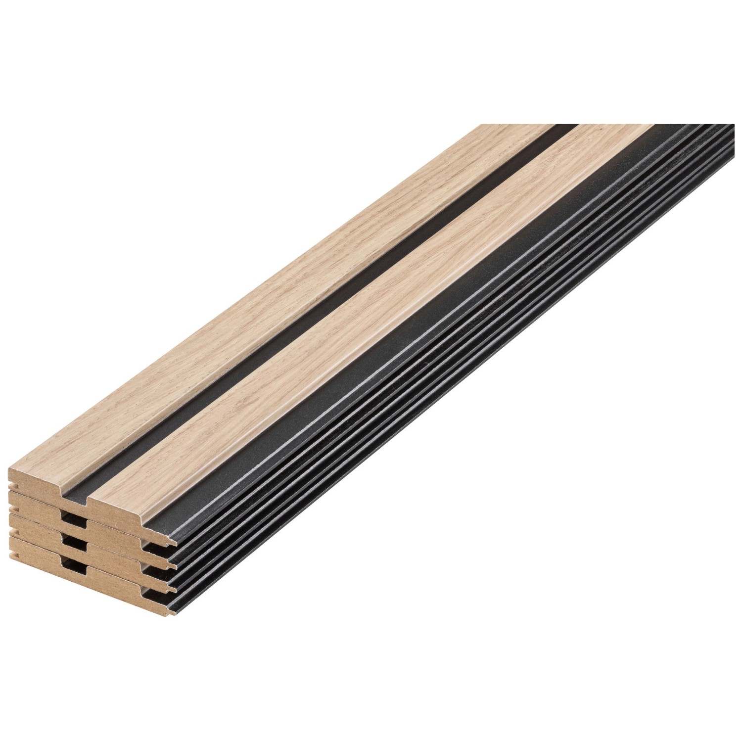 Paneele 3D MDF Natürliche Eiche / Schwarz 4 Stk. kaufen bei OBI