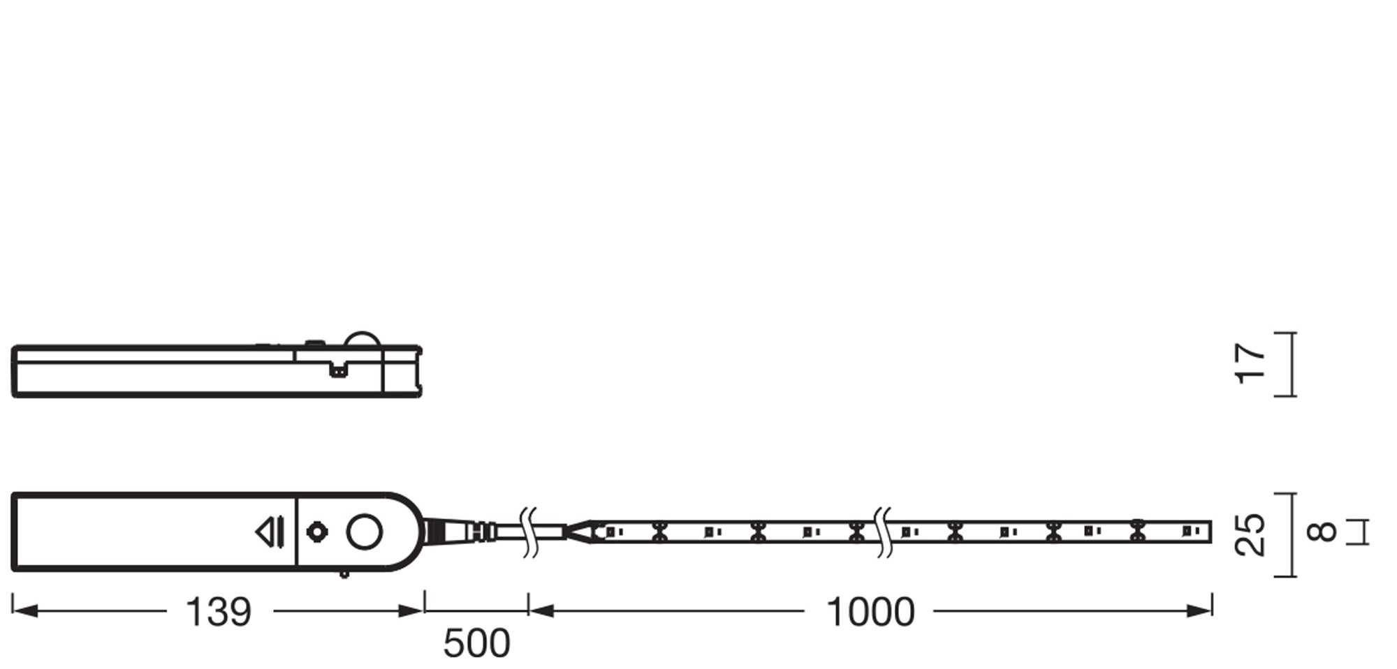 Osram LED-Streifen Flex Bewegungssensor 2 W / 3'000 K / Länge 100 cm ...