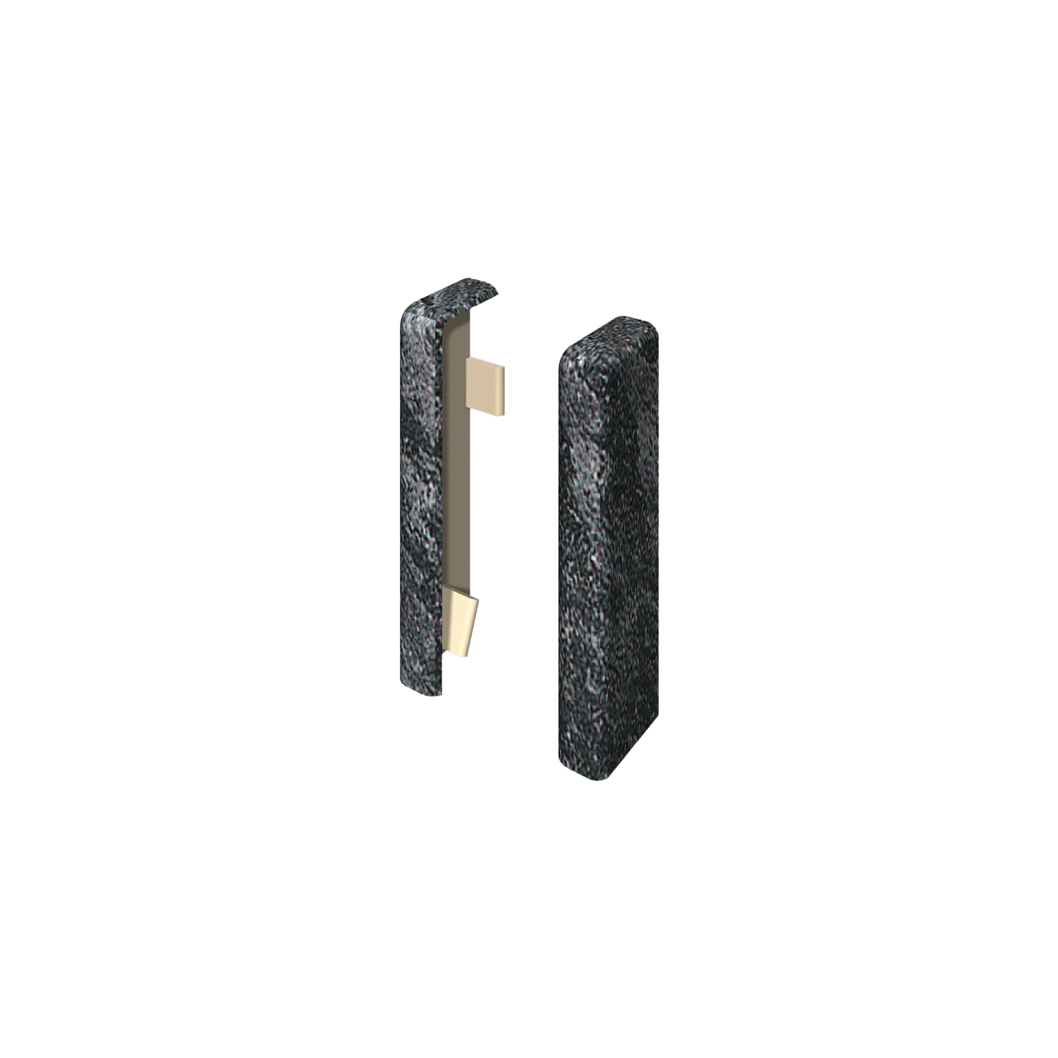 Egger Embout de plinthe Cubical plastique pierre Noir 59 mm / 2 pcs