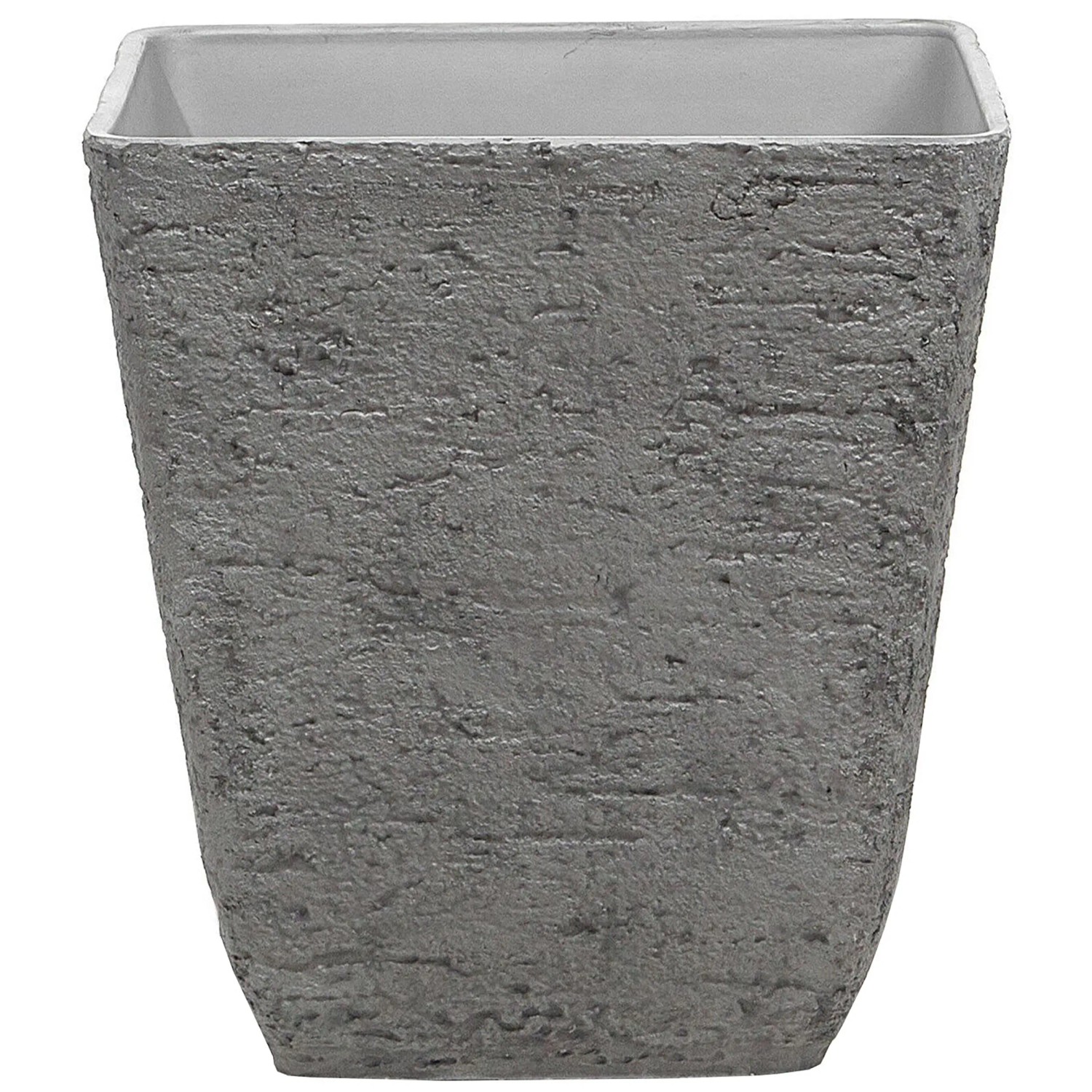 Beliani Blumentopf Delos 2er Set Dunkelgrau Quadratisch (HxBxT) 53 x 49 ...