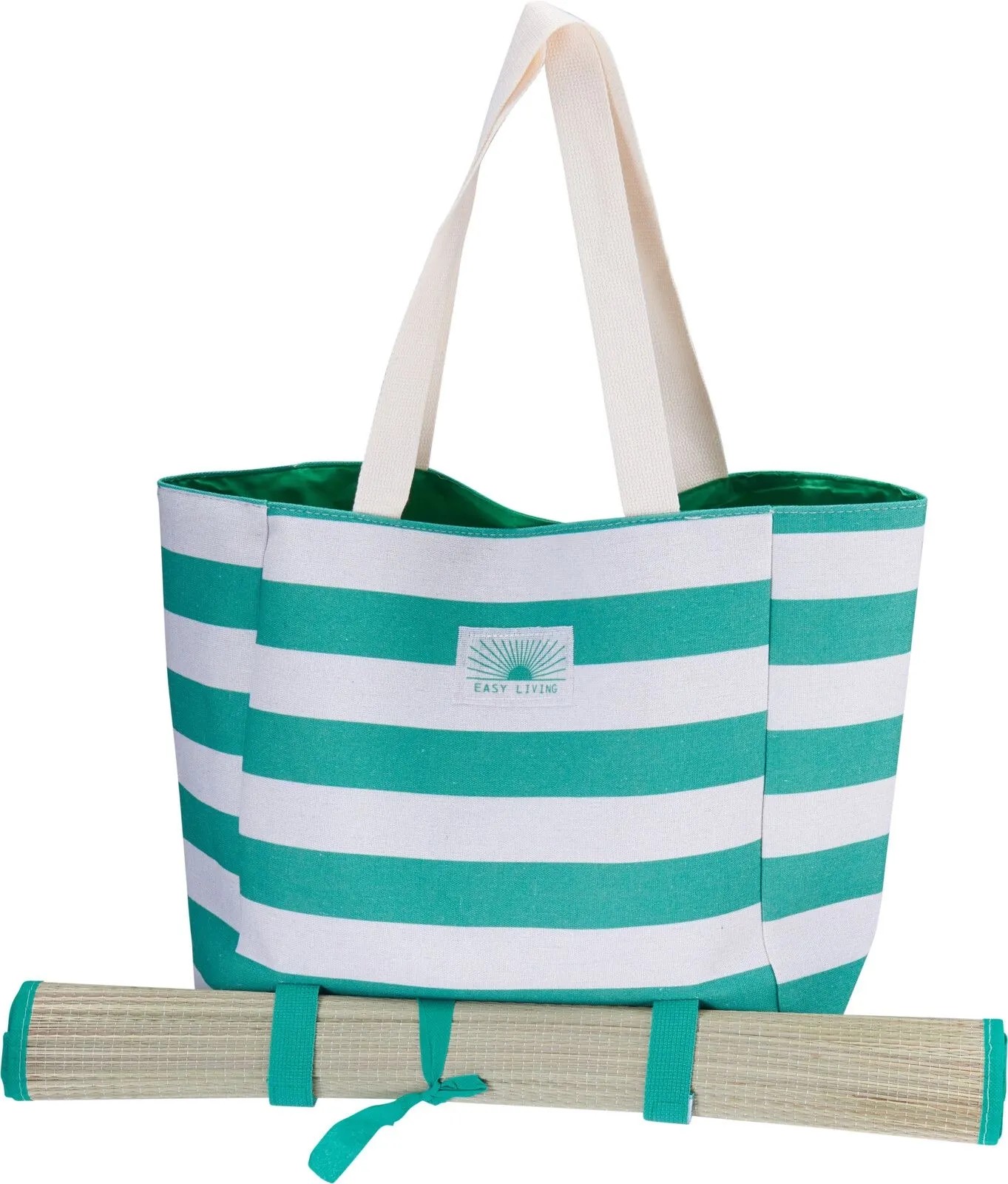 Sac de plage avec tapis de plage rayé assorti / 1 pc
