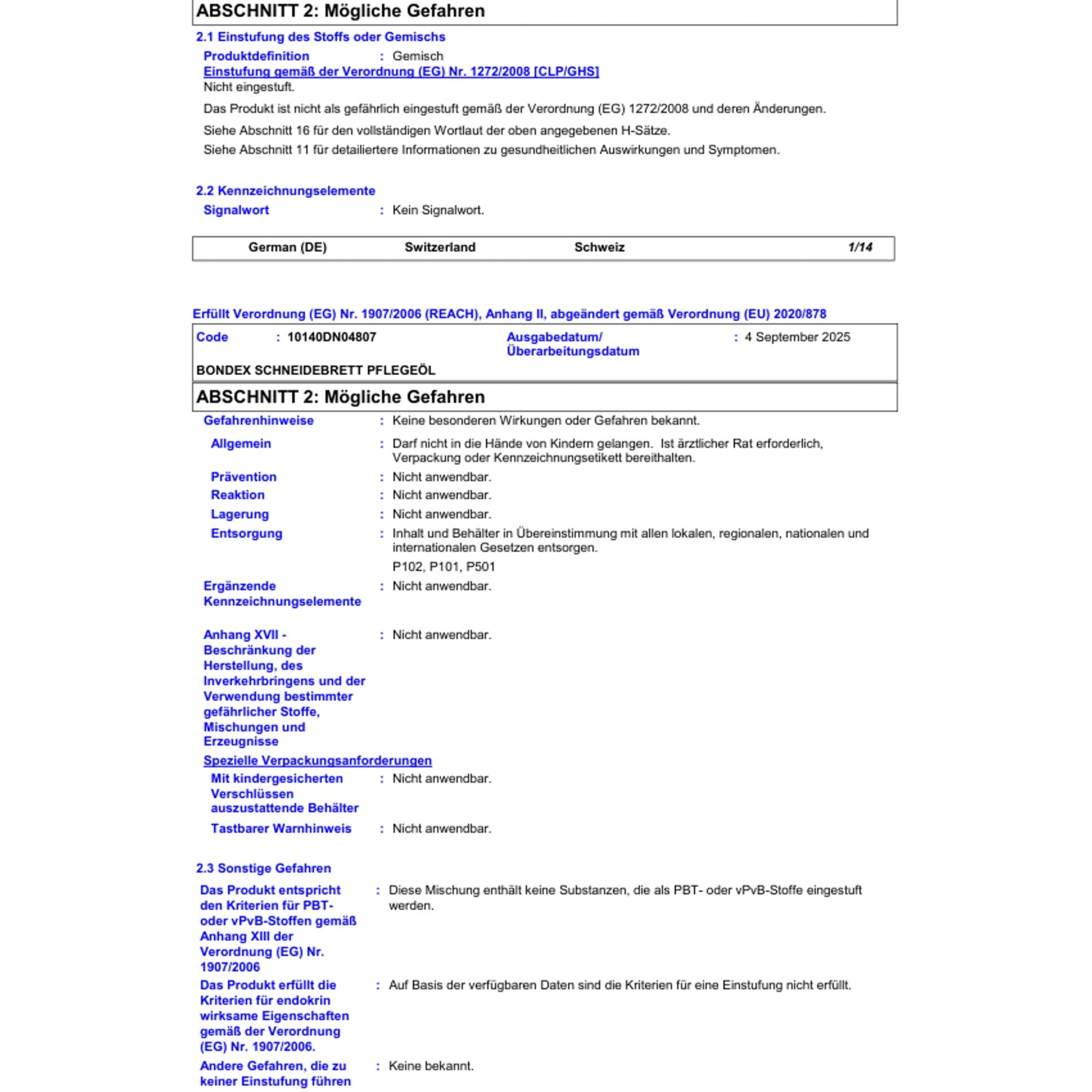 Bondex Pflegeöl-Tube Schneidebrett Farblos 100 ml kaufen bei OBI