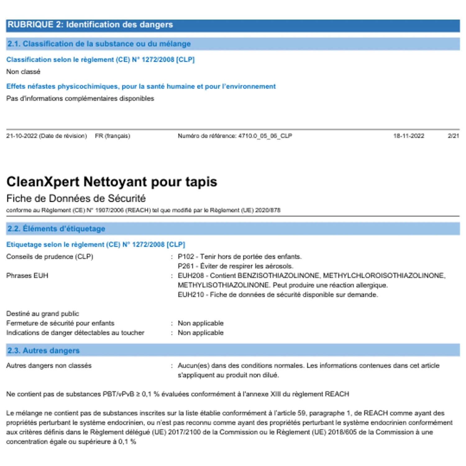 CleanXpert Teppichreiniger Flasche 1000 ml