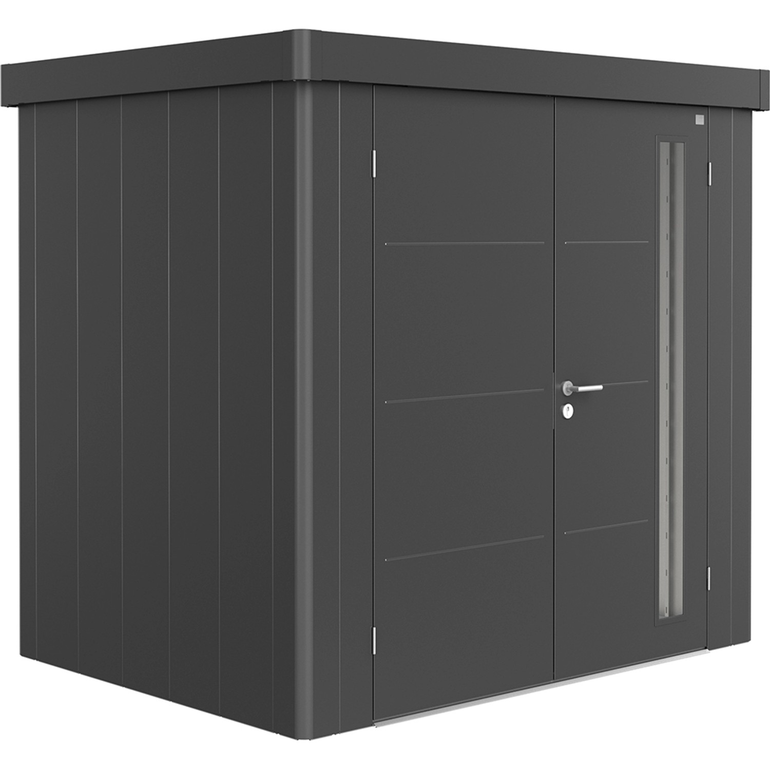 Biohort Gerätehaus Neo 1B Doppeltür Dunkelgrau-Metallic kaufen bei OBI