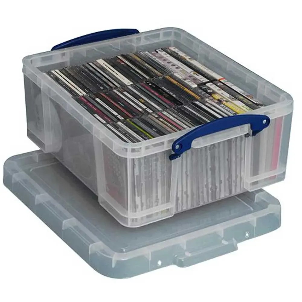 Aufbewahrungsbox mit Deckel Kunststoff Transparent 18 l (HxBxT) 48 x 39 ...