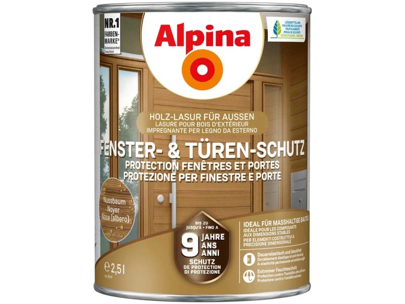 Alpina Fenster- & Türen-Schutz Nussbaum DIF 2,5 l kaufen bei OBI