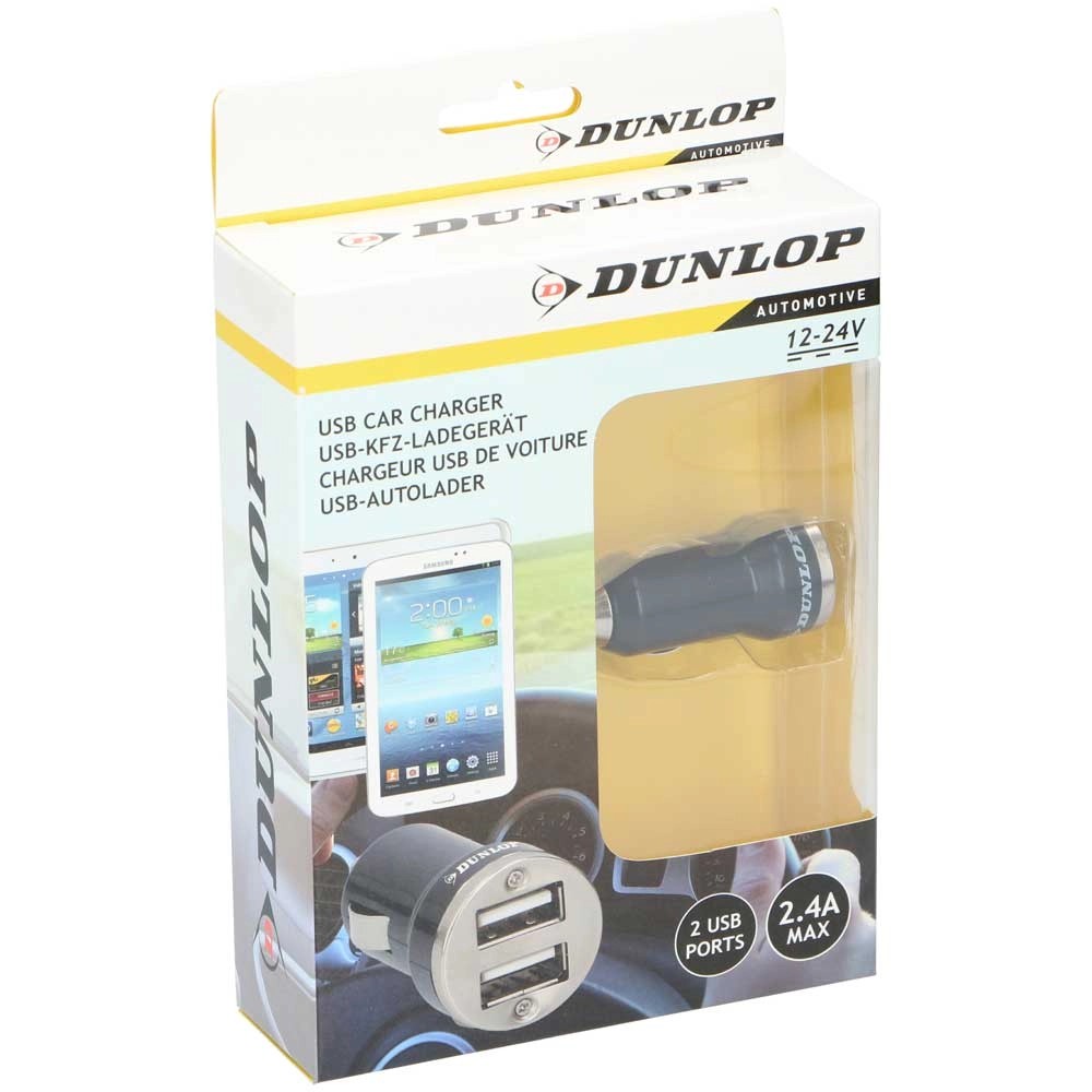 Dunlop Kfz-Ladegerät Schwarz 2 x USB-Port 12 / 24 V kaufen bei OBI