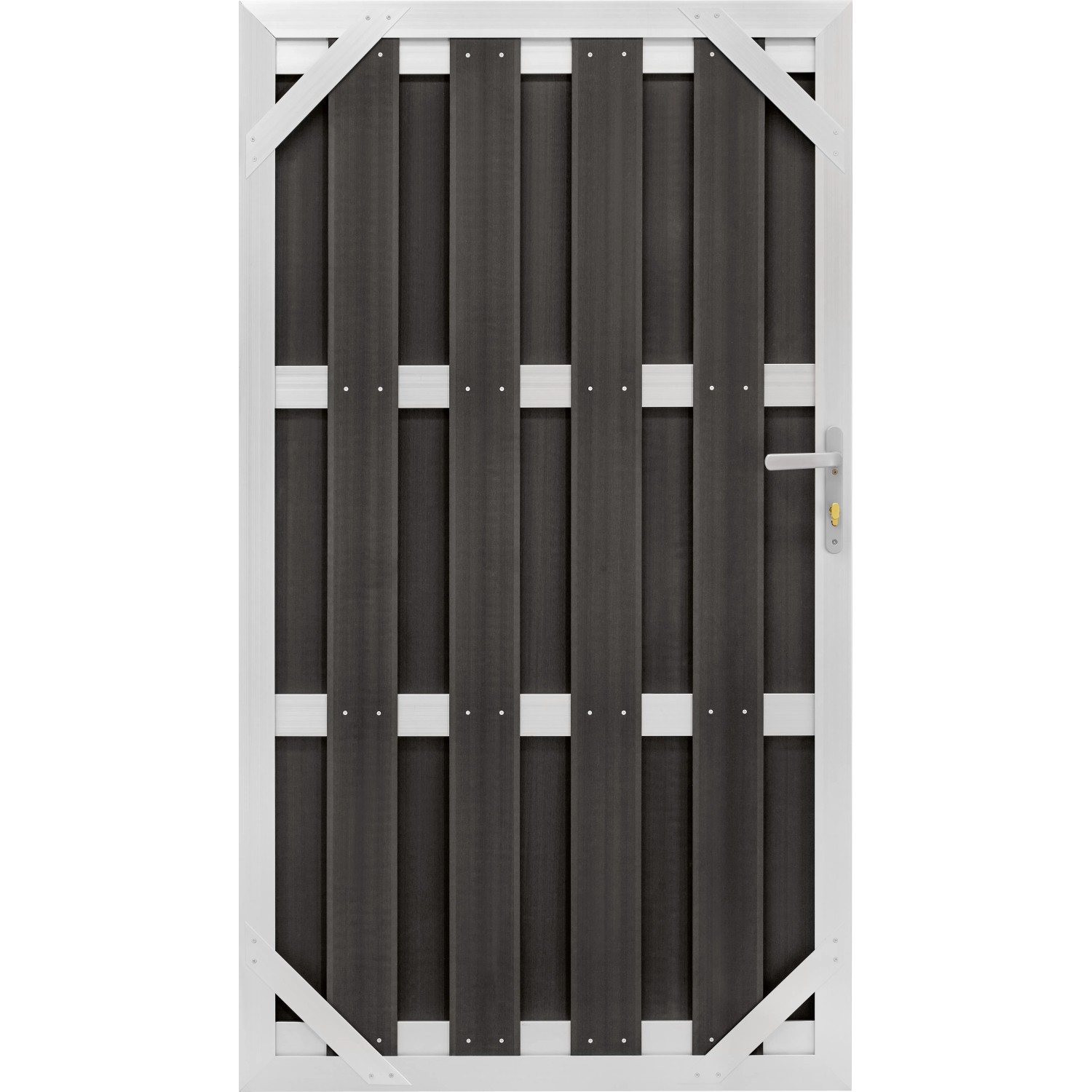 Porte en WPC Aluminium Anthracite (HxlxP) 180 x 100 x 42,4 cm