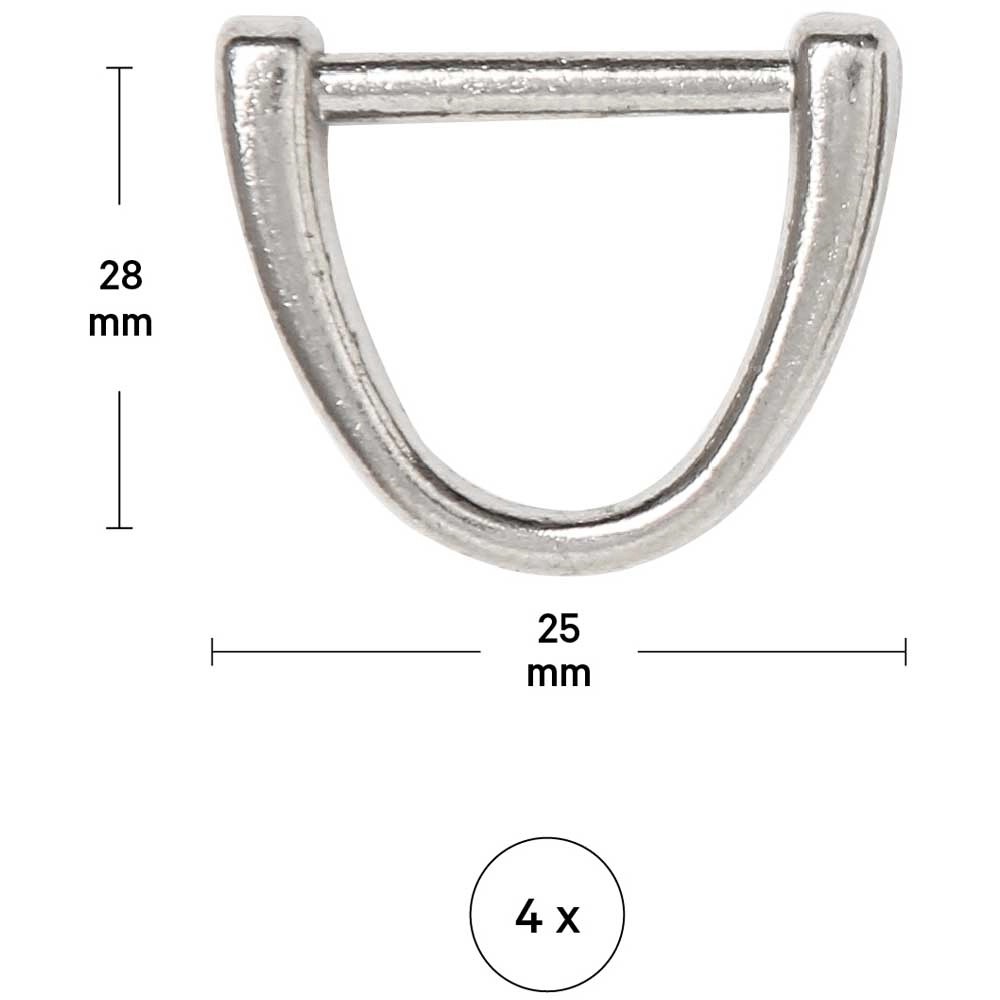D-Ringe Metall 28 x 25 mm / 4 Stk. kaufen bei OBI