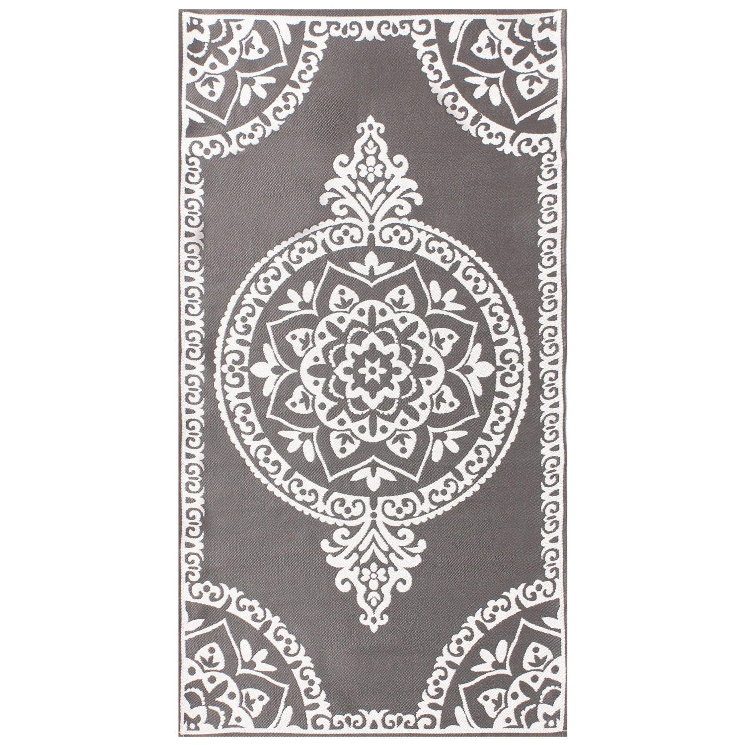 Beliani Tappeto da esterno Kohima Grigio 80 x 150 cm