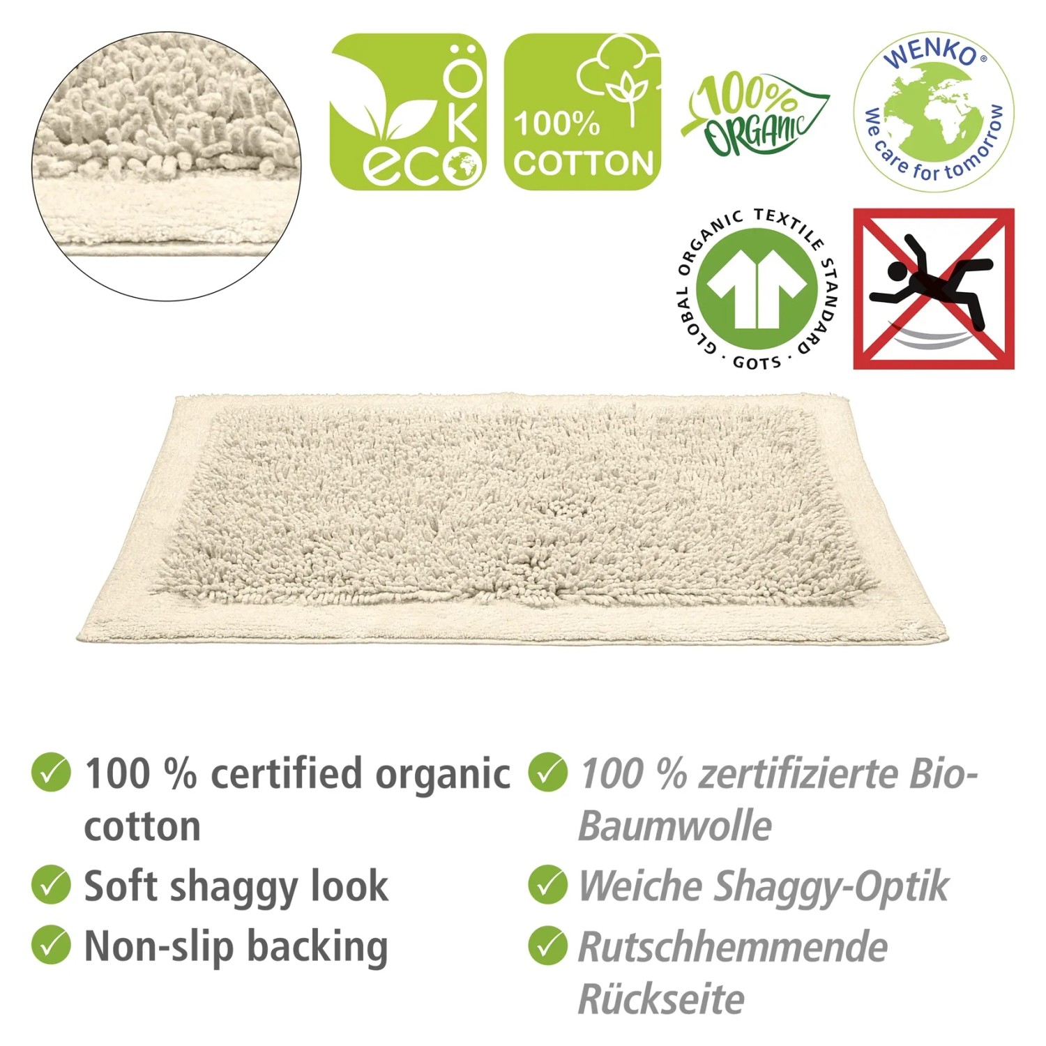 Wenko Badematte Sidyma Beige 60 x 90 cm kaufen bei OBI