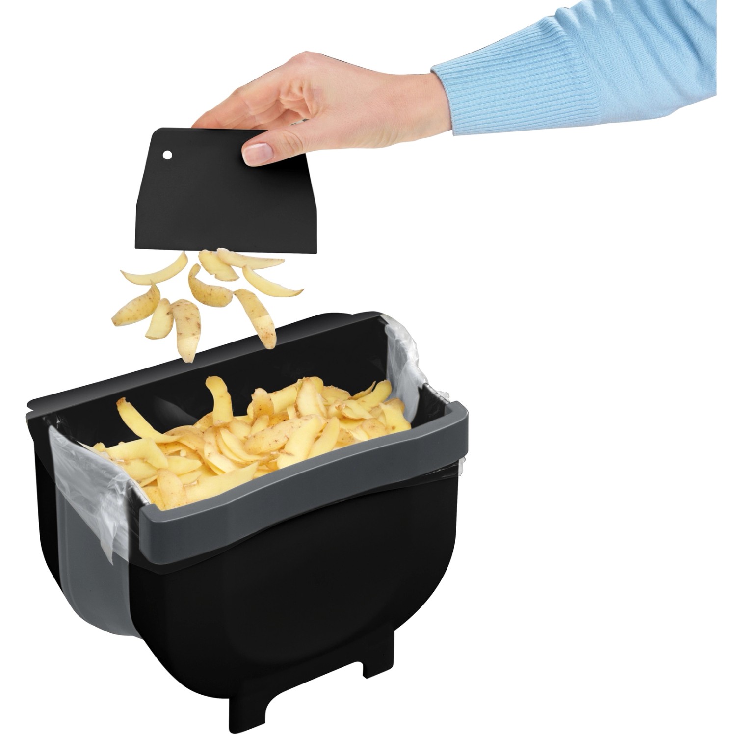 Wenko Black Outdoor Kitchen Tür-Abfalleimer Fago Schwarz 5 l kaufen bei OBI