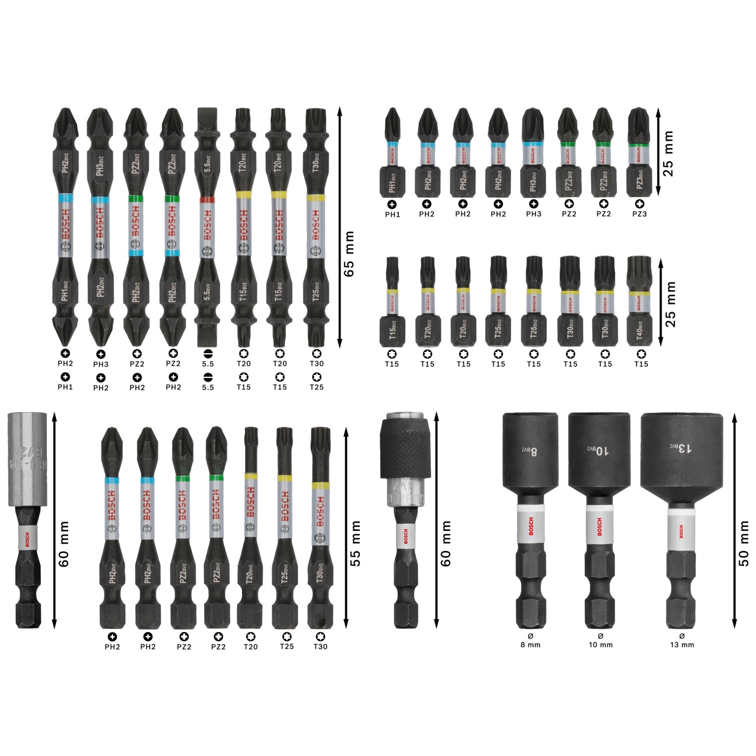 Bosch Professional Schrauberbit-Set Pro Impact Stahl 36-tlg. kaufen bei OBI