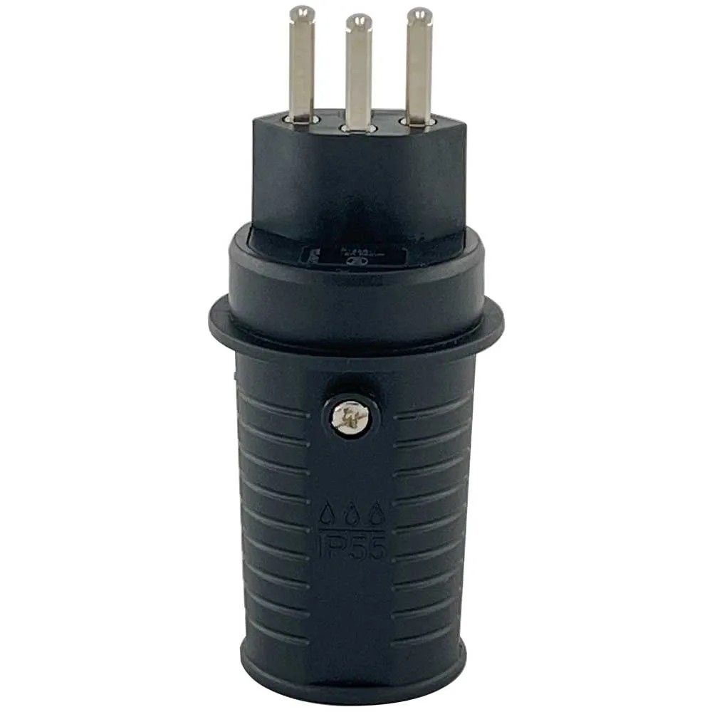 Montagestecker Typ 23 / IP 55 / 3-polig Schwarz kaufen bei OBI